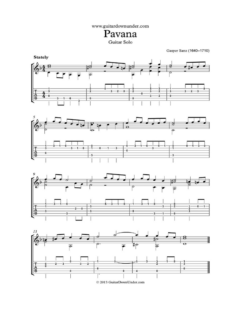 "Pavana" by Gasper Sanz. | PDF
