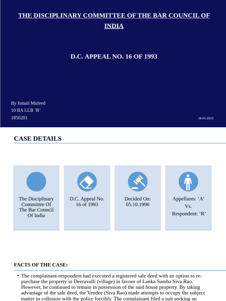 Pea Case Presentation DC Appeal No. 16 | PDF | Advocate | Lawsuit