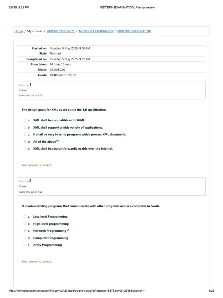Integrative Programming Midterm 45 | PDF | Html | Xml