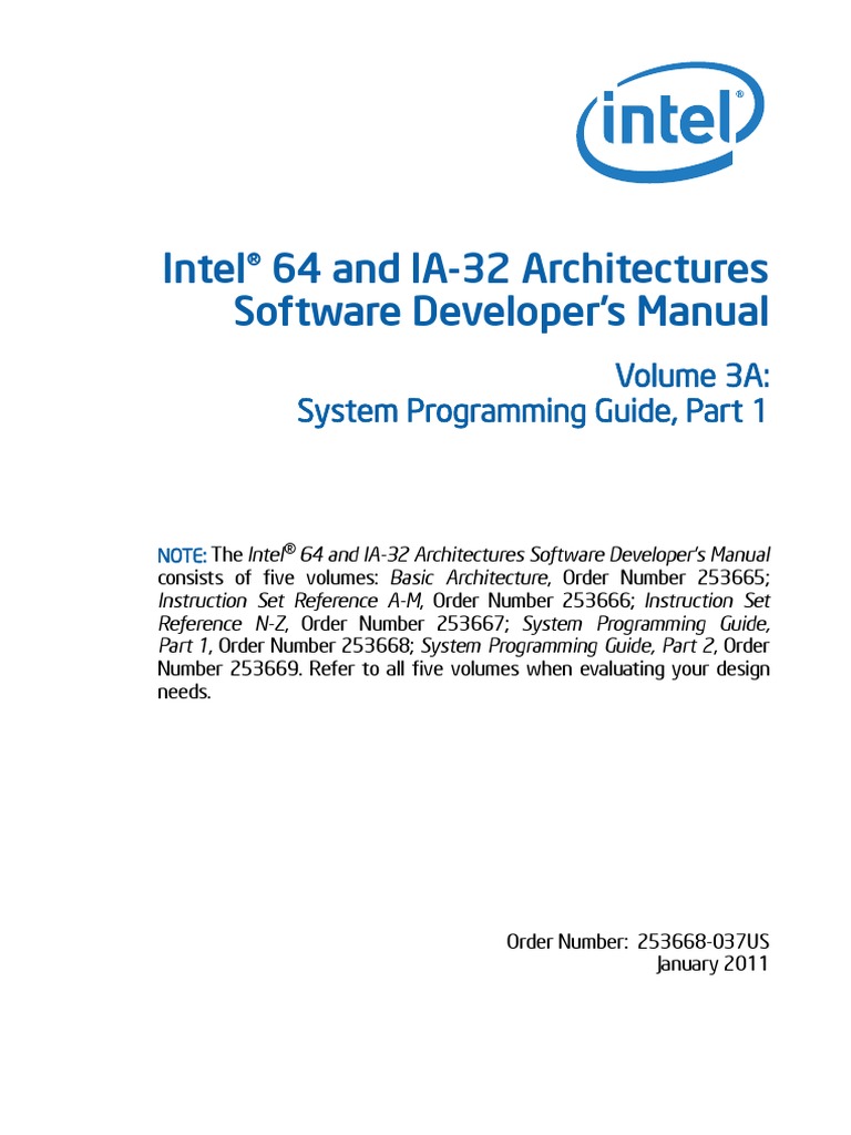 Intel® 64 and IA-32 Architectures Software Developer's Manual | PDF ...