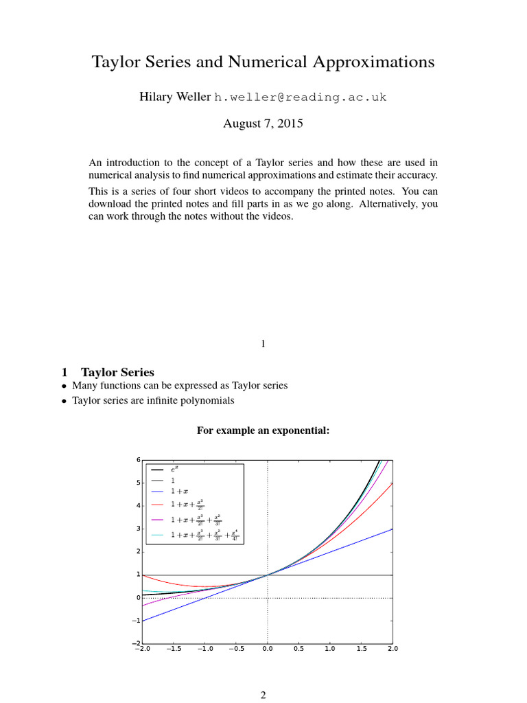 TaylorSeriesNotes | PDF | Algebra | Abstract Algebra