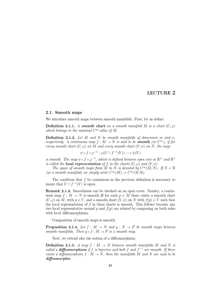 Lectures 2017 MANIFOLDS | PDF | Manifold | Mathematical Concepts