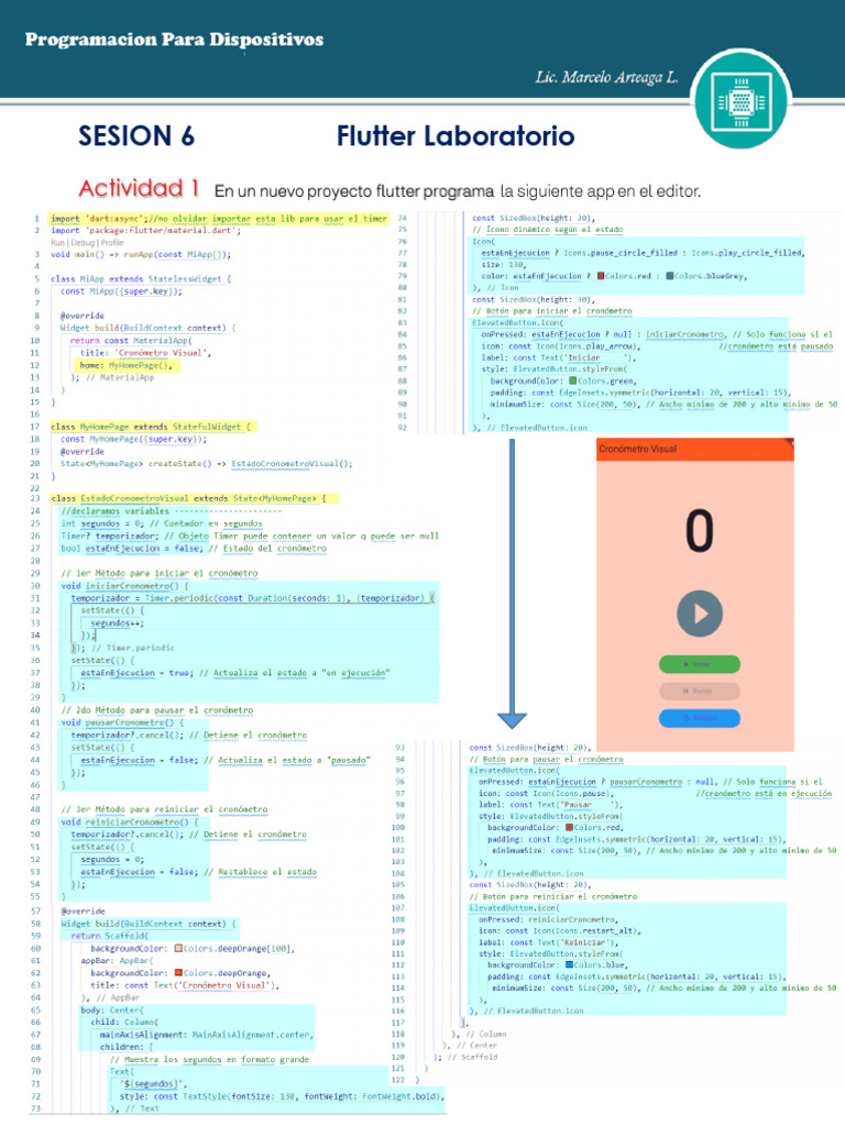 PDM-II Flutter Lab 6 | PDF