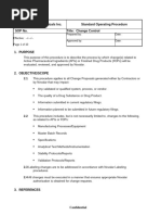 Change Control SOP for Pharma | PDF
