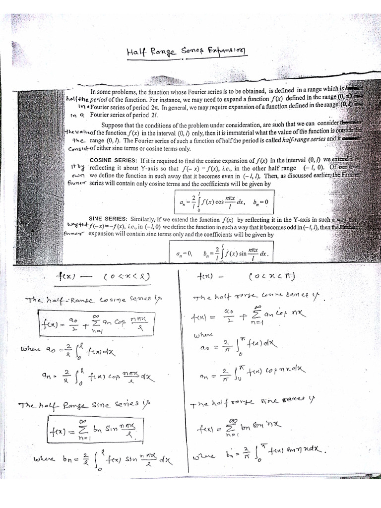Half Range Formula | PDF