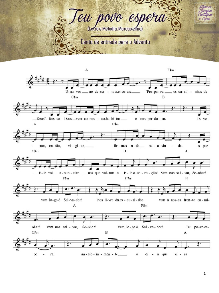 Teu Povo Espera (Canto de Entrada para o Advento) | PDF