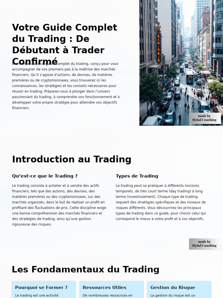 Guide du Trading pour Débutants | PDF | Opérateur de marché | Secteur privé