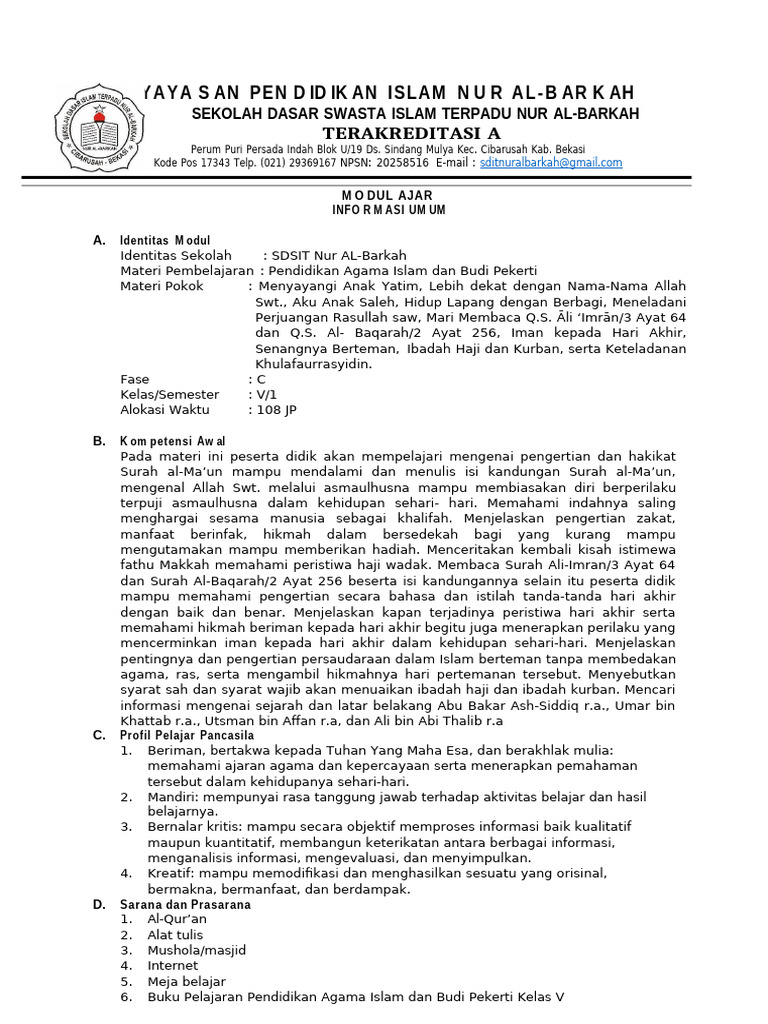 Modul Ajar 2025 GENAP | PDF