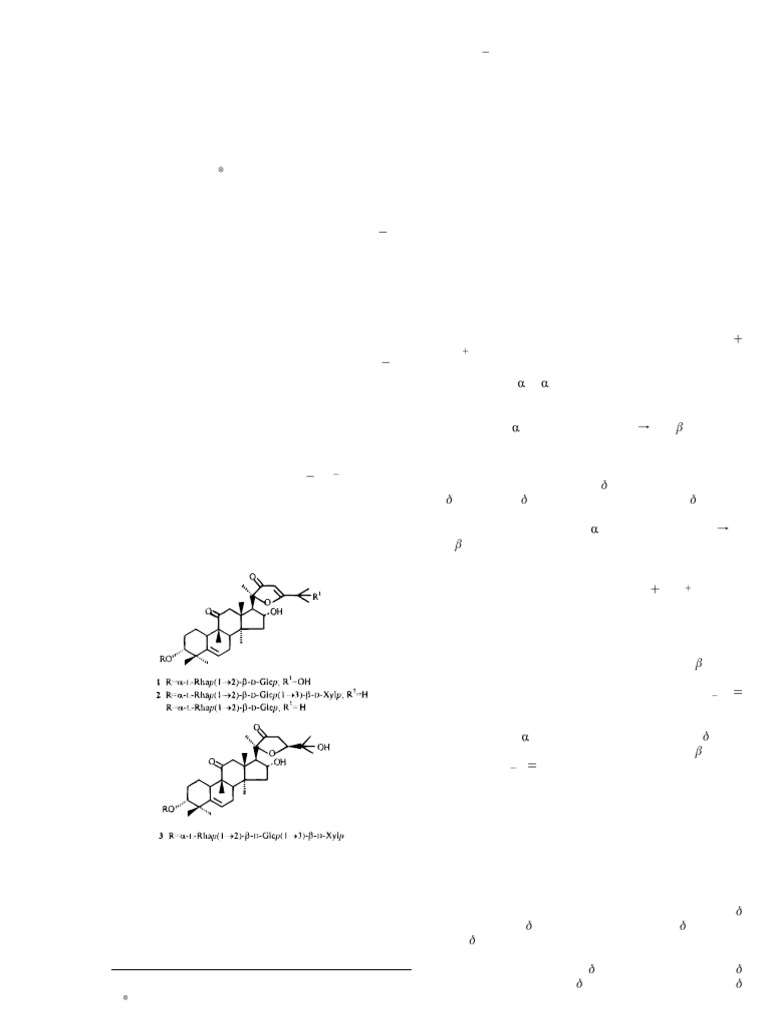 New Triterpenoid Saponins From Picria Fel-Tarrae | PDF | Two ...