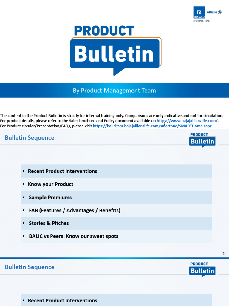 Product Bulletin - May 25 | PDF
