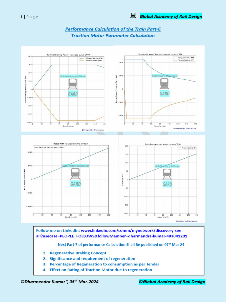 Performance Calculation of The Train Part-6 | PDF | Torque | Train