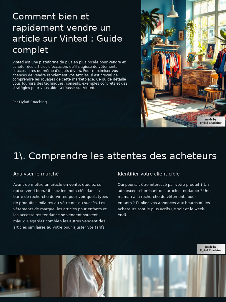 Vendre rapidement sur Vinted : Guide complet | PDF | Vêtements | Facebook