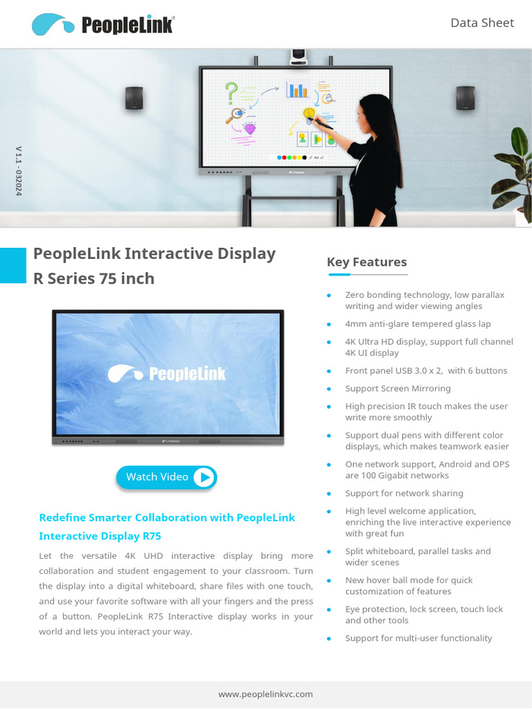 PeopleLink Interactive Display R75 2024 2 | PDF | Usb | Computer Engineering