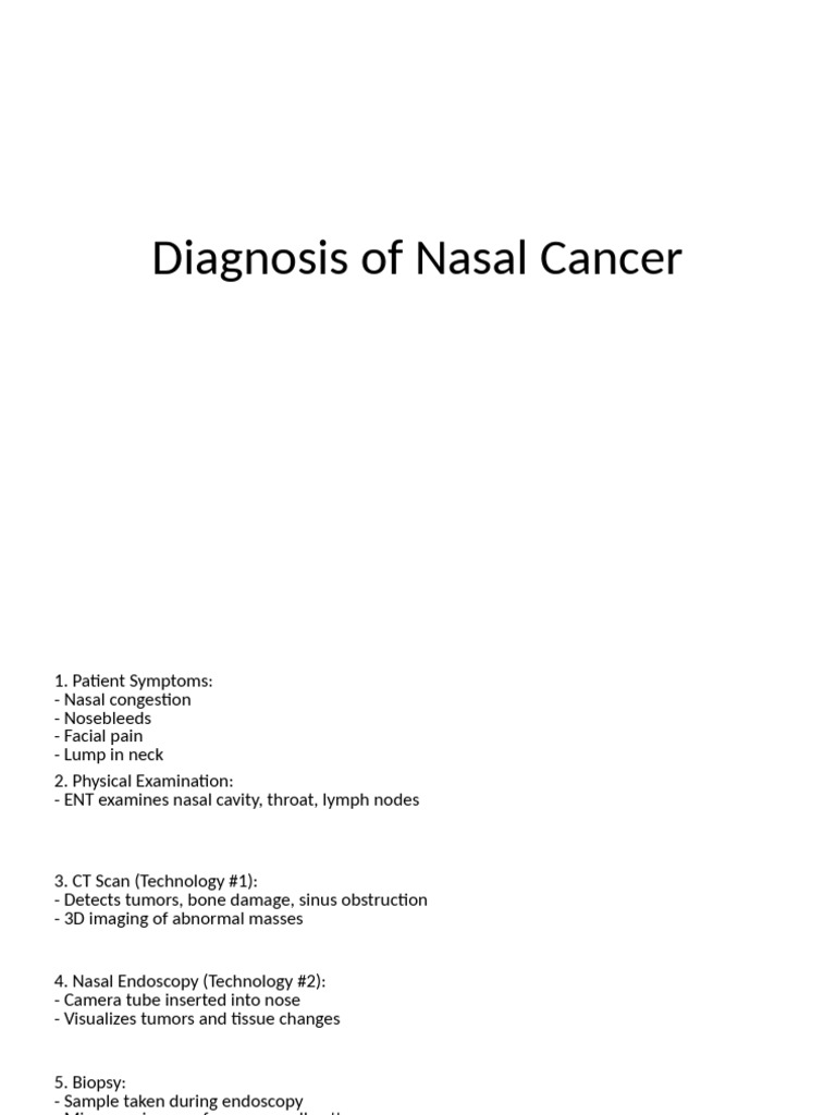 Nasal Cancer Diagnosis Flowchart | PDF
