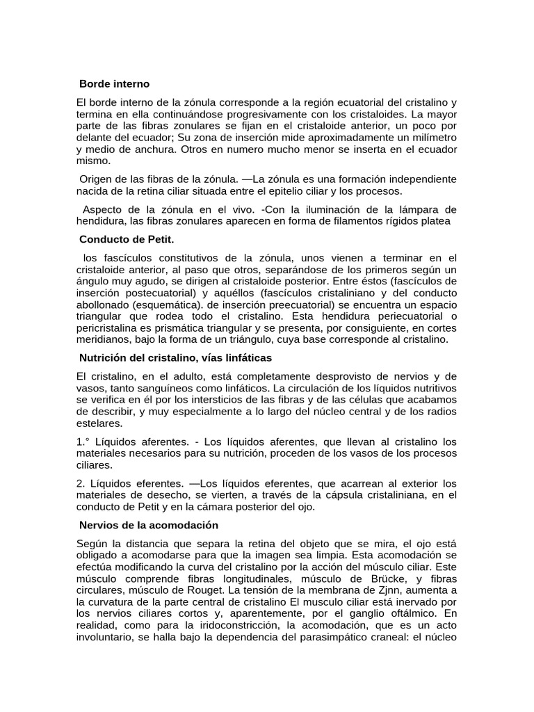 Borde Interno y Cuerpo Vitreo | PDF | Ojo | Ojo humano