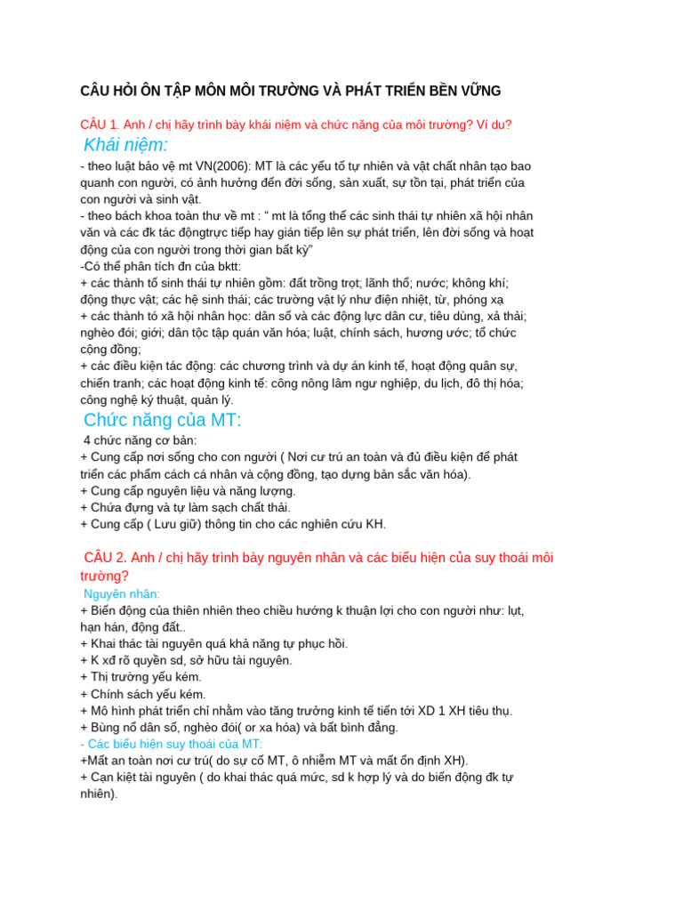 câu hỏi ôn tập PTBV (2) | PDF