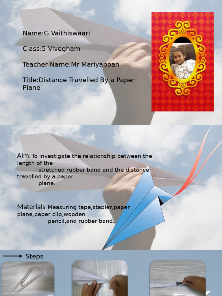 Distance Travelled by Paper Plane | PDF