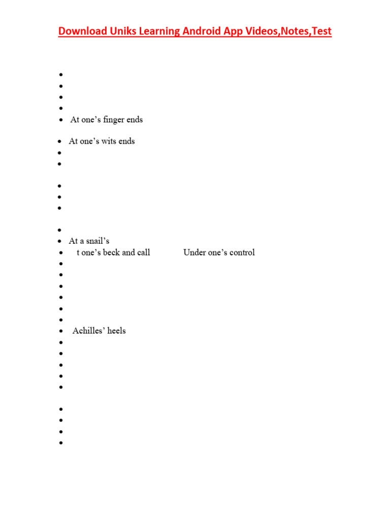 Idiom Phrases Part-1 (A To G) | PDF