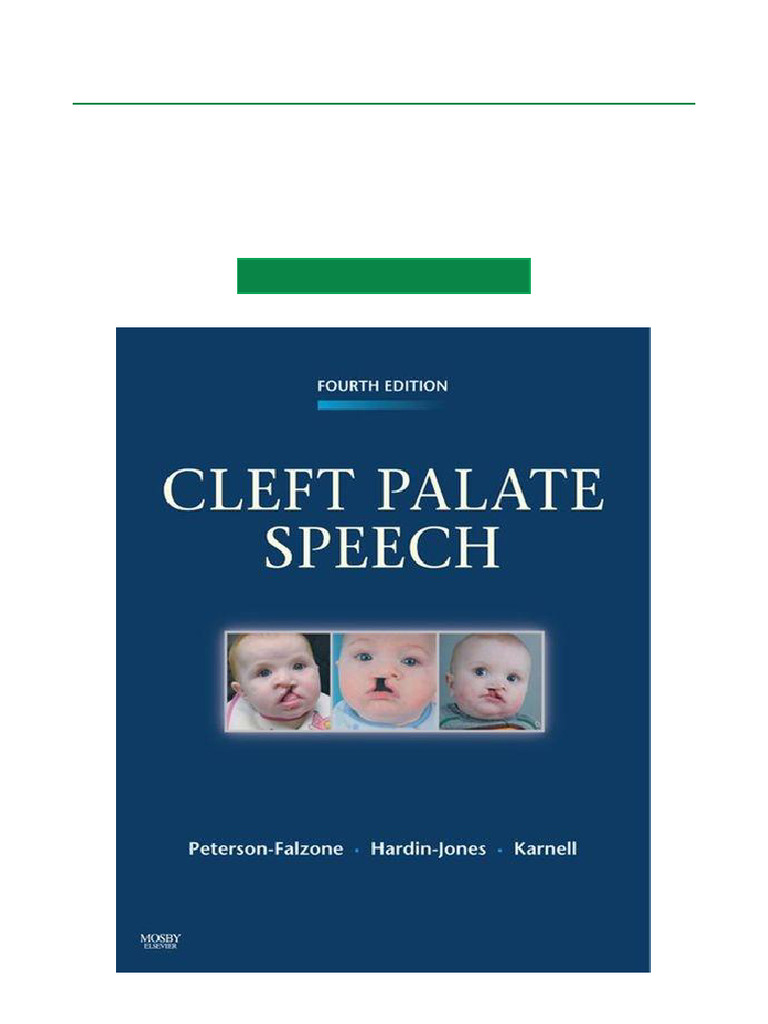Cleft Palate Speech: 4th Edition Overview | PDF | Medical Specialties