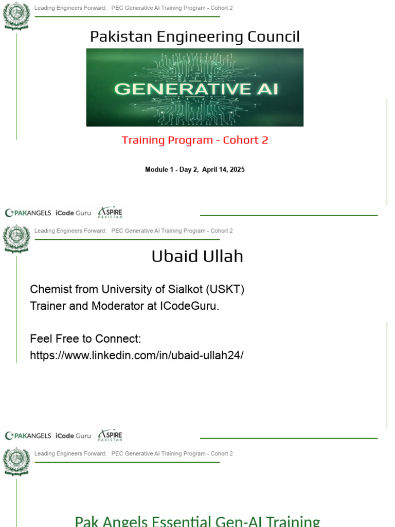 Module 1 - Intro To GenAI - PEC - Gen - AI - Training | PDF ...