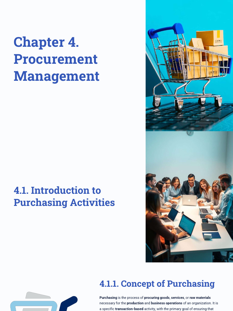 Chapter 4. Procurement-Management | PDF | Procurement | Supply Chain