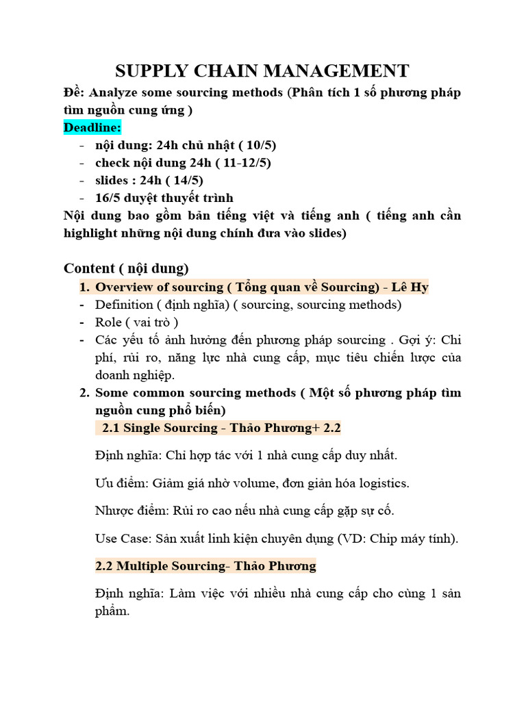 SCM-N8-Topic 1 | PDF
