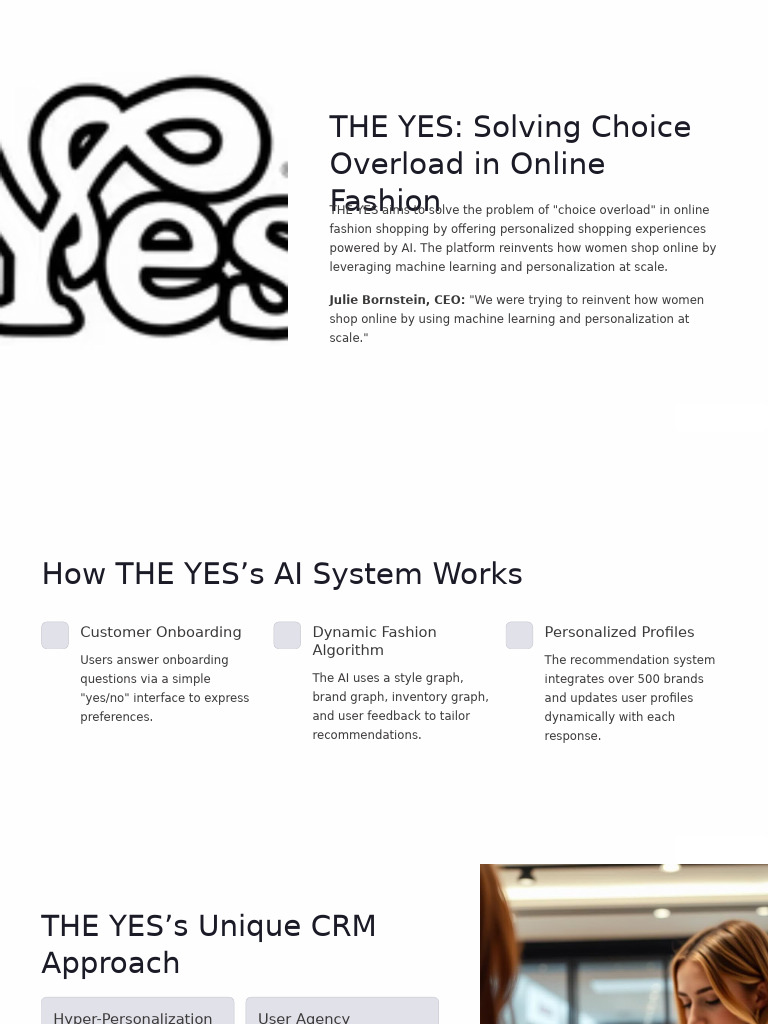 THE YES Solving Choice Overload in Online Fashion | PDF | Artificial ...