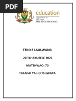 Ditshomo Tsa Sesotho Grade 7 | PDF