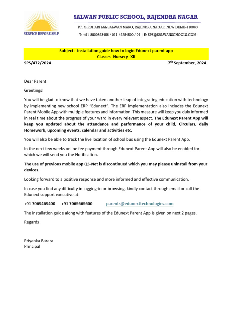 Installation Guide How To Login Edunext Parent App, Classes Nur - XII ...