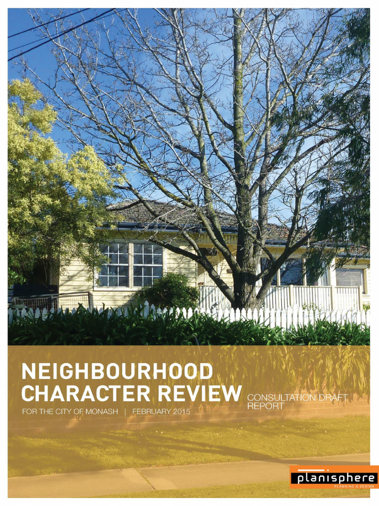 Monash Neighbourhood Character Review | PDF | Landscape | Gardens