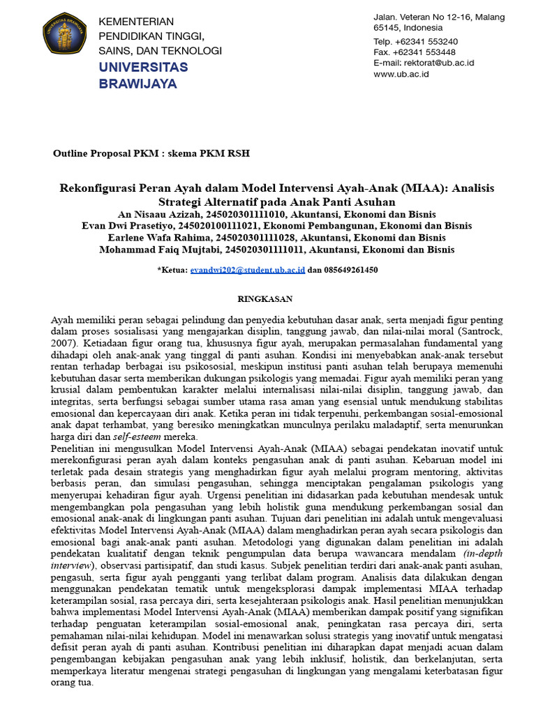 Rekonfigurasi Peran Ayah Dalam Model Intervensi Ayah-Anak (MIAA) - Analisis Strategi Alternatif ...
