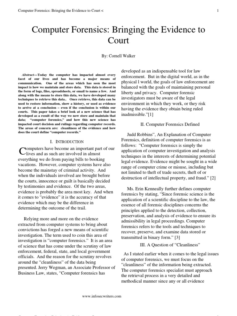 Computer Forensics To Court Cases | PDF | Computer Forensics | Daubert ...
