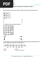 Logiqids Analytical Thinking Worksheets | PDF
