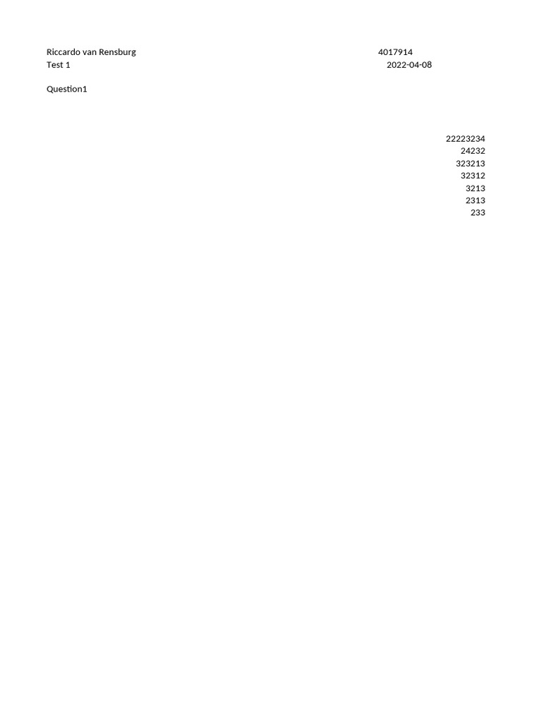 Tax Test Template | PDF