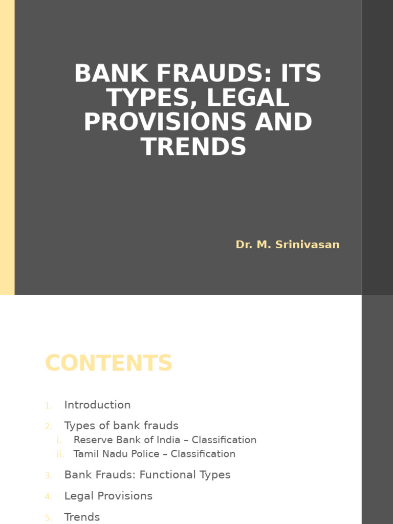 Types of Bank Frauds in India | PDF | Forgery | Fraud