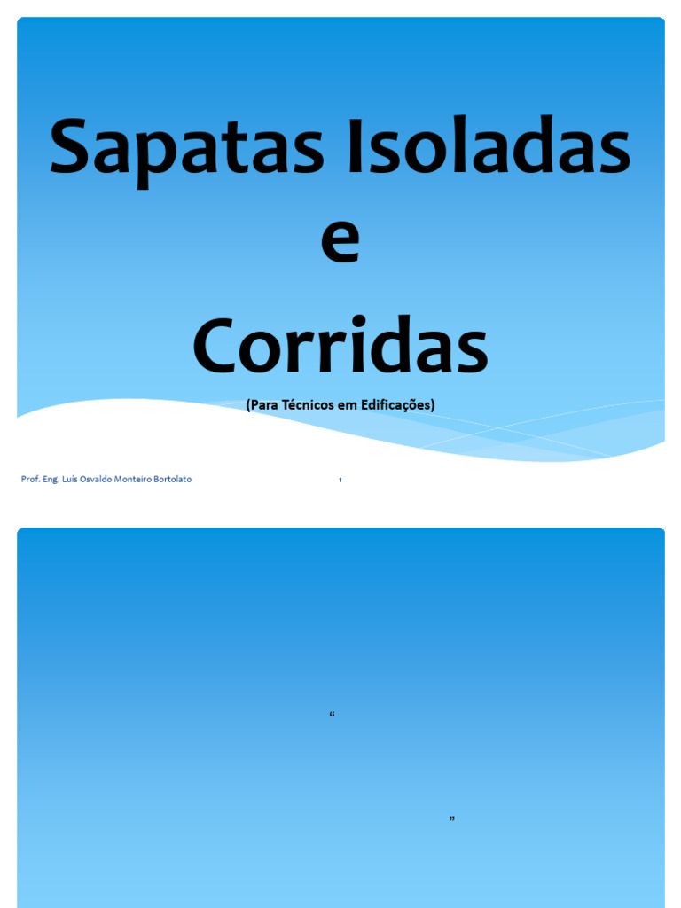 Dimensionamento de Sapatas Isoladas e Corridas | PDF