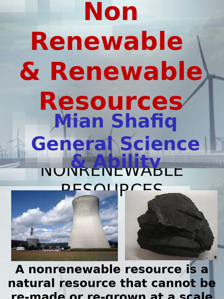 Renewable Nonrenewable | PDF
