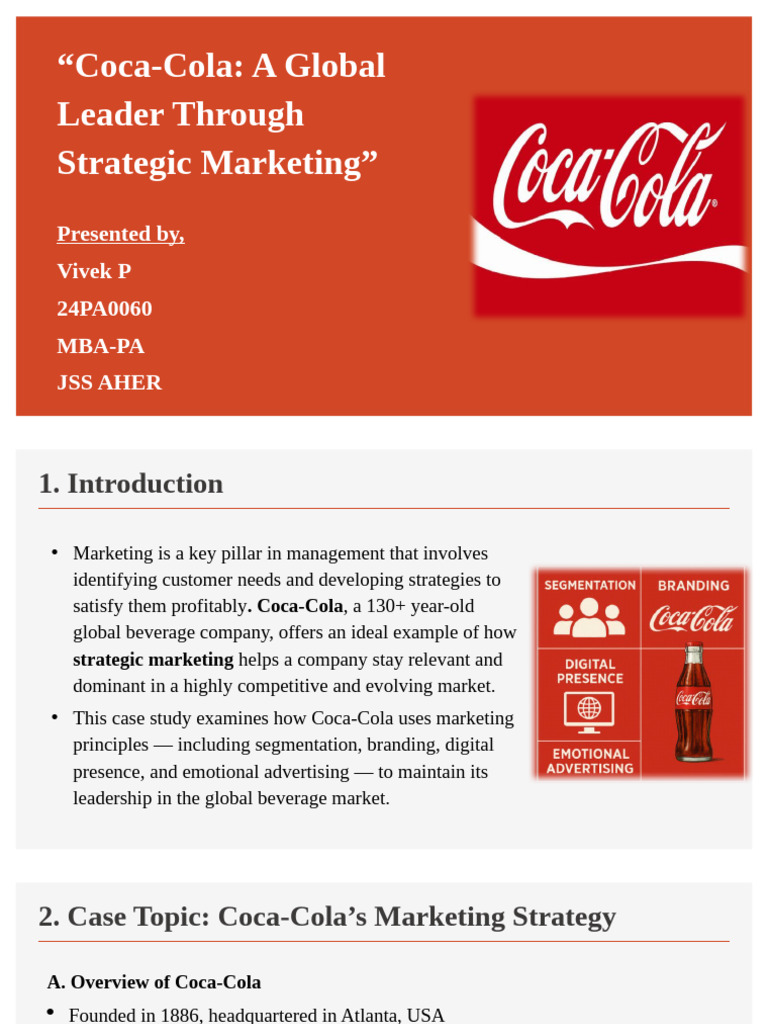 24PAOO60 - Coca Cola Case Study | PDF | The Coca Cola Company | Brand