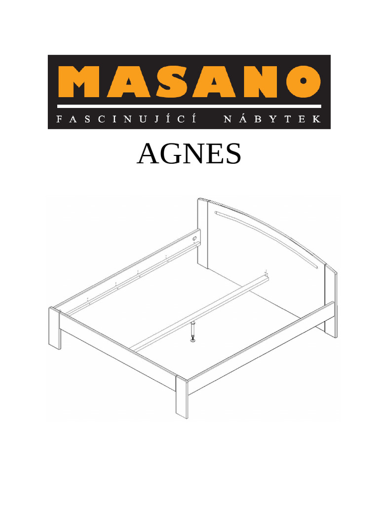 Montážní Návod - AGNES 180x200 - Postel | PDF