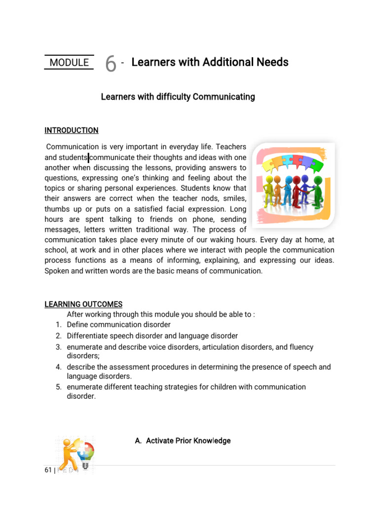 Learners With Additional Needs: Learners With Difficulty Communicating ...