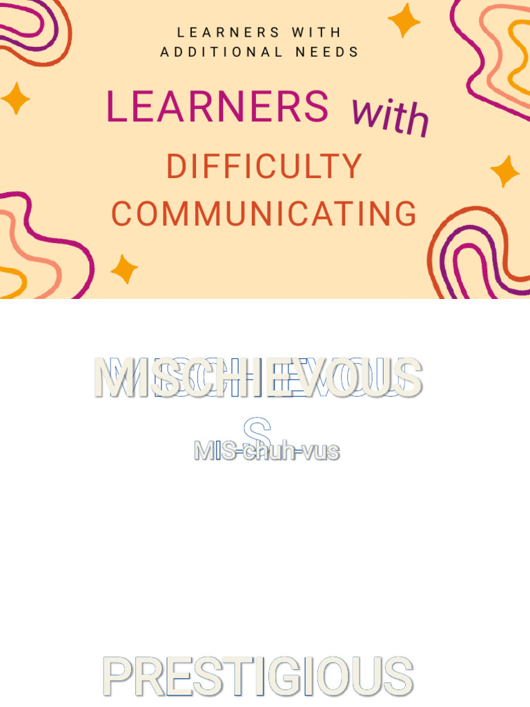 FED 4 Module 6 Learners With Difficulty Communicating | PDF | Speech ...
