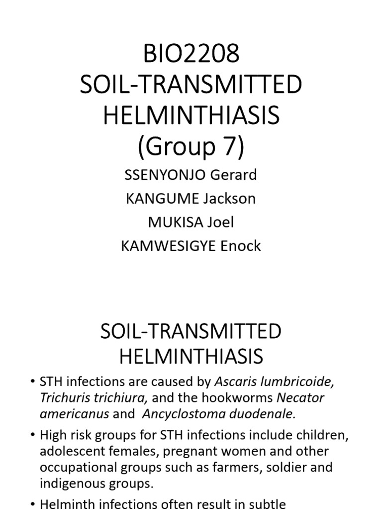Soil Transmitted Helminthiasis Final | PDF | Diseases And Disorders ...