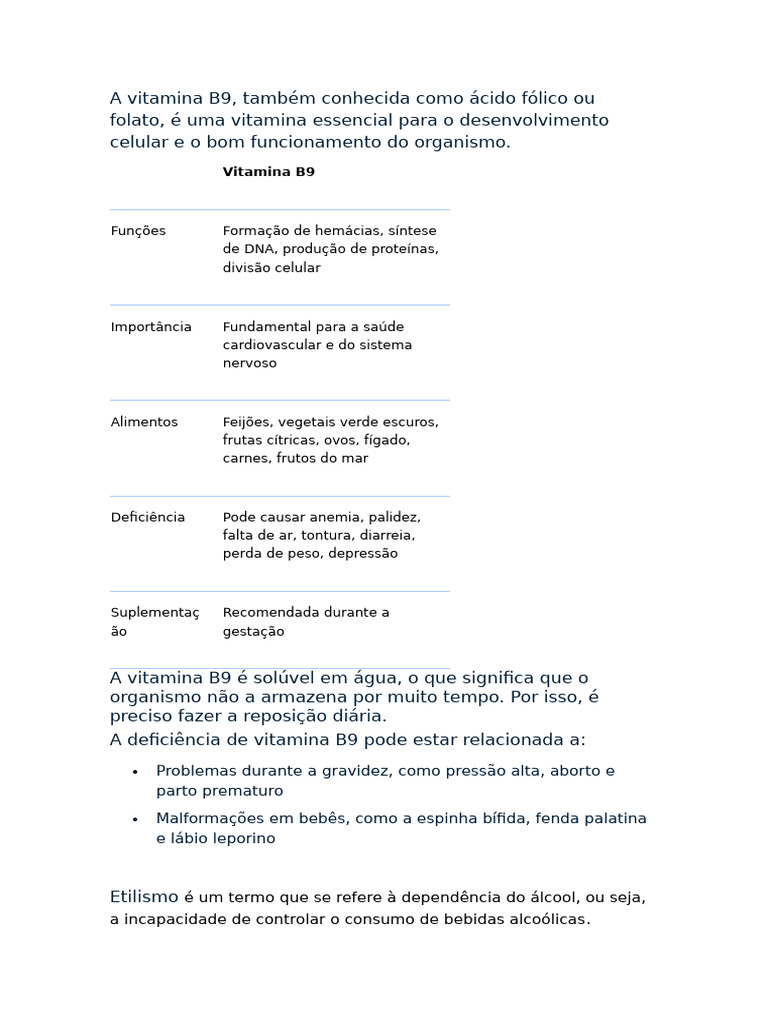 Vitaminas B9 | PDF
