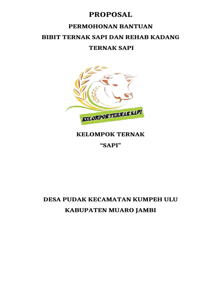 PROPOSAL PETERNAKAN SAPI ok | PDF