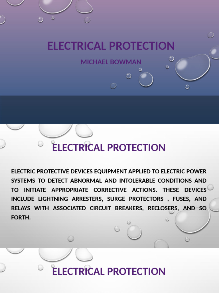 Electrical Class - Protection | PDF | Fuse (Electrical) | Equipment