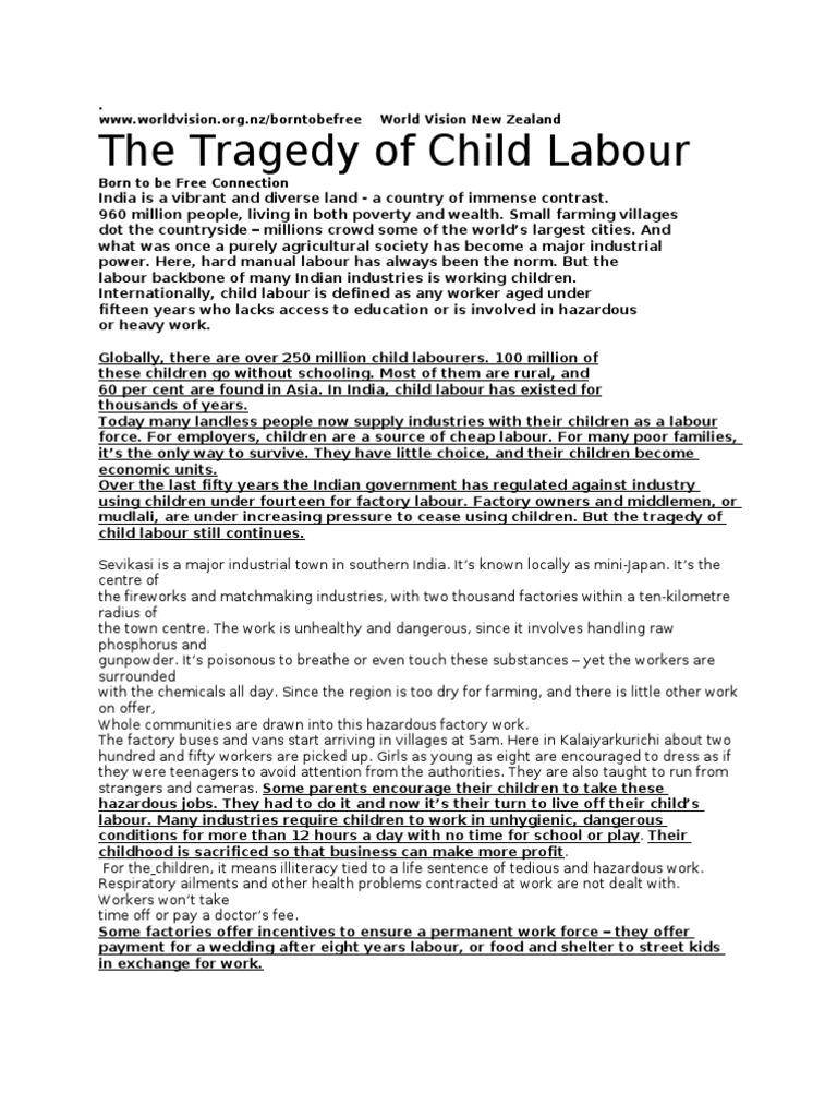 Child Labour: A Harrowing Reality | PDF | Child Labour | Strike Action