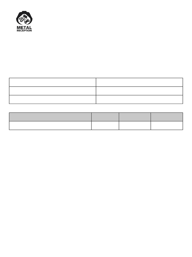 Invoice 2025-001 METAL RECEPTION | PDF