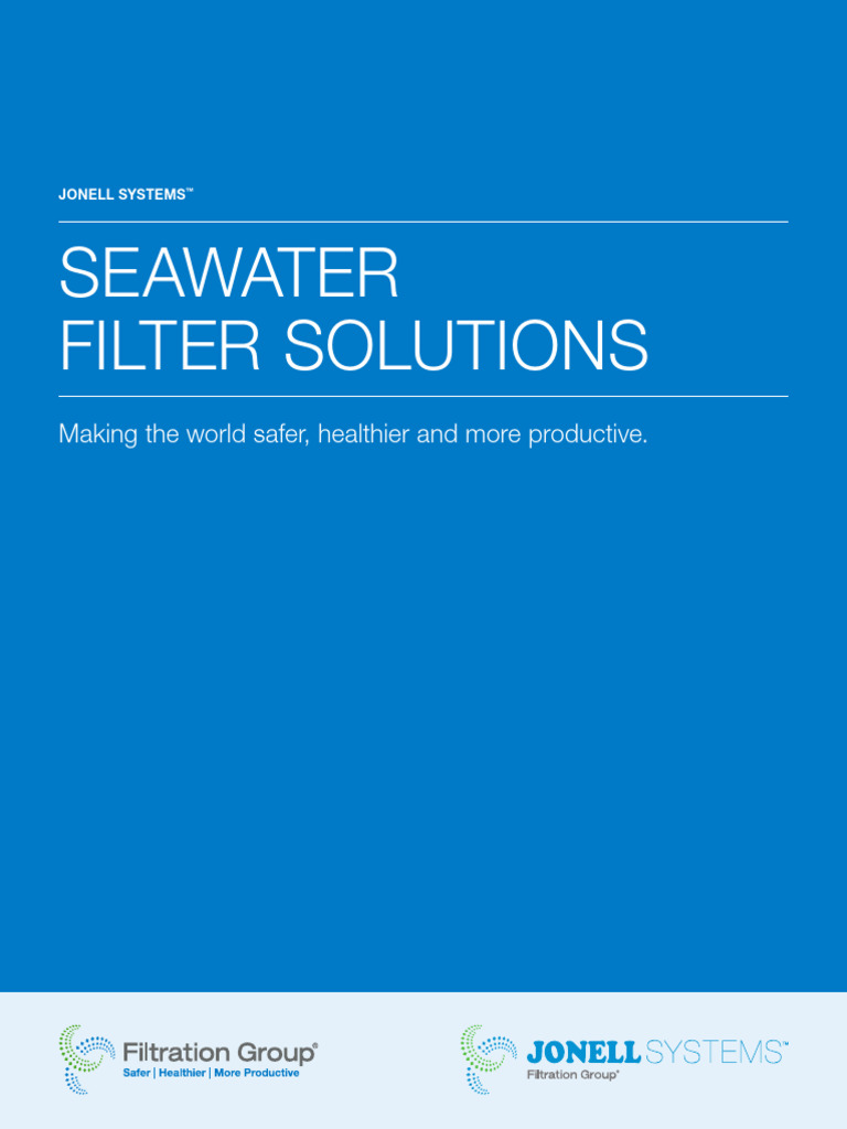 Jonell First Fit Seawater Filters | PDF | Filtration | Pump
