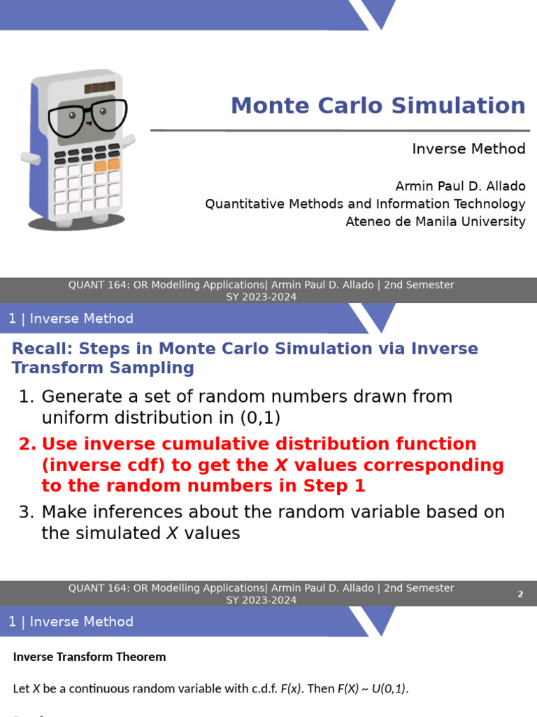Monte Carlo Simulation | PDF | Probability Distribution | Normal Distribution
