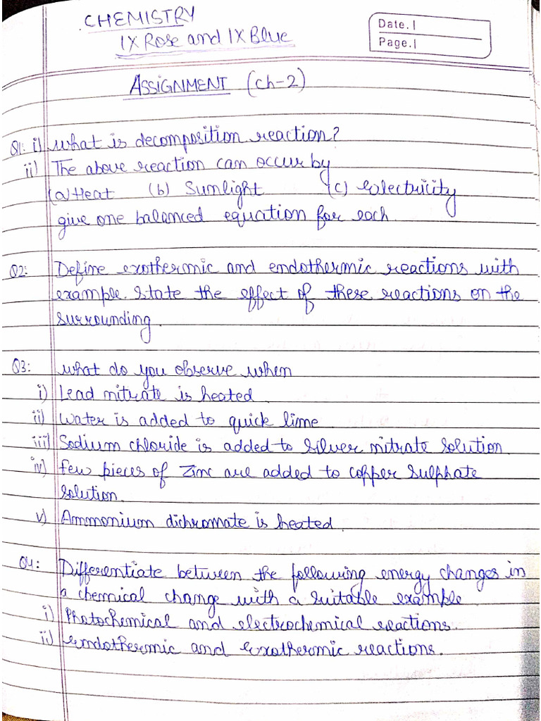 Assignment (ch-2) Chemistry | PDF